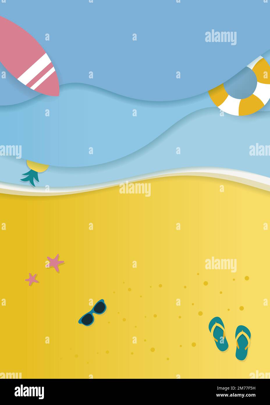 Summer holiday tropical beach background vector Stock Vector Image ...