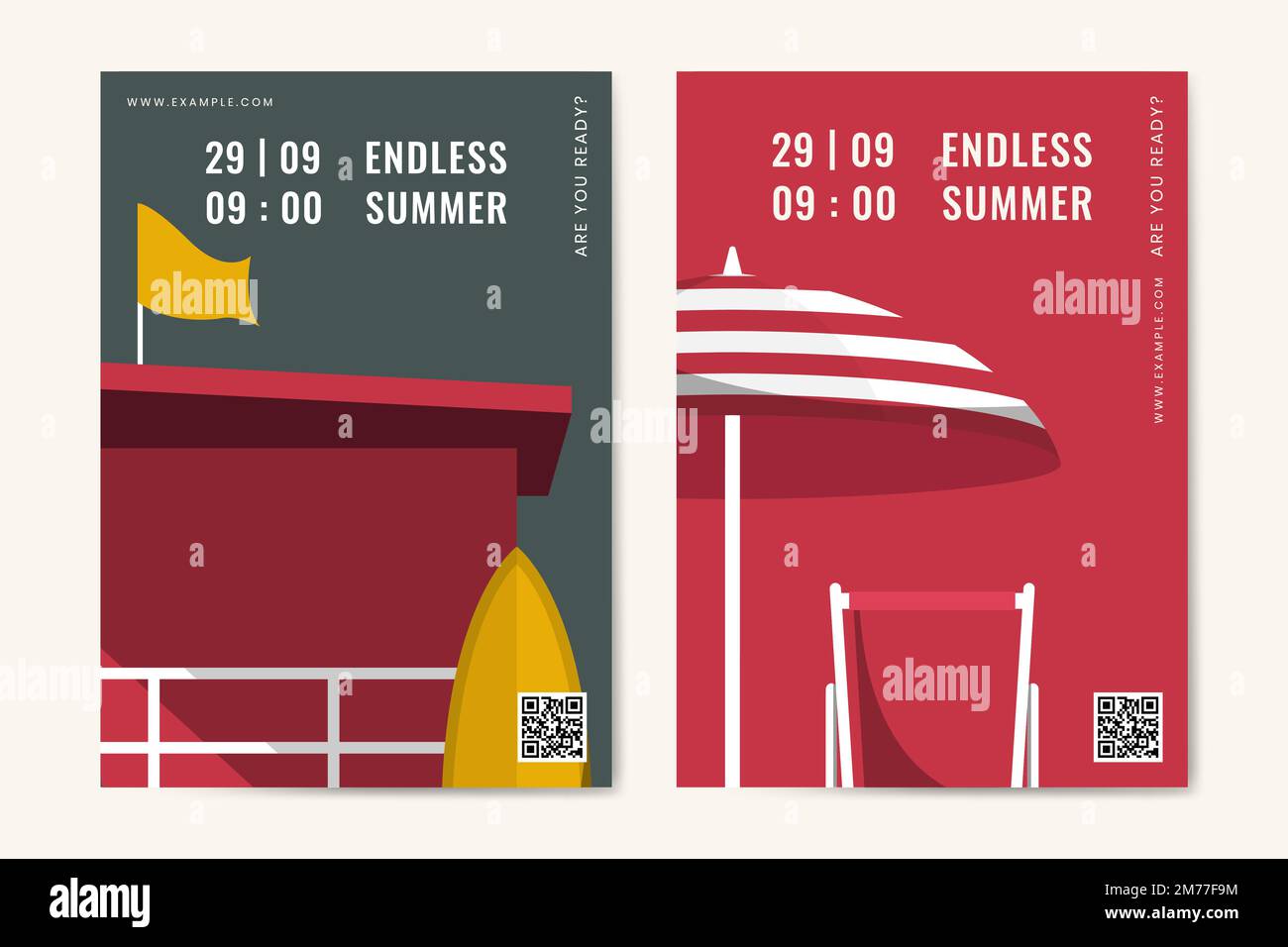 Tropical summer time card vectors Stock Vector Image & Art - Alamy