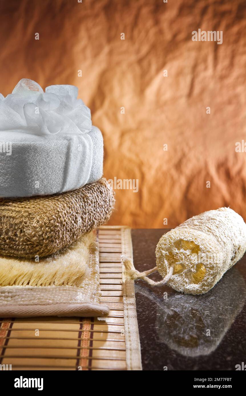 set of natural bast Stock Photo - Alamy