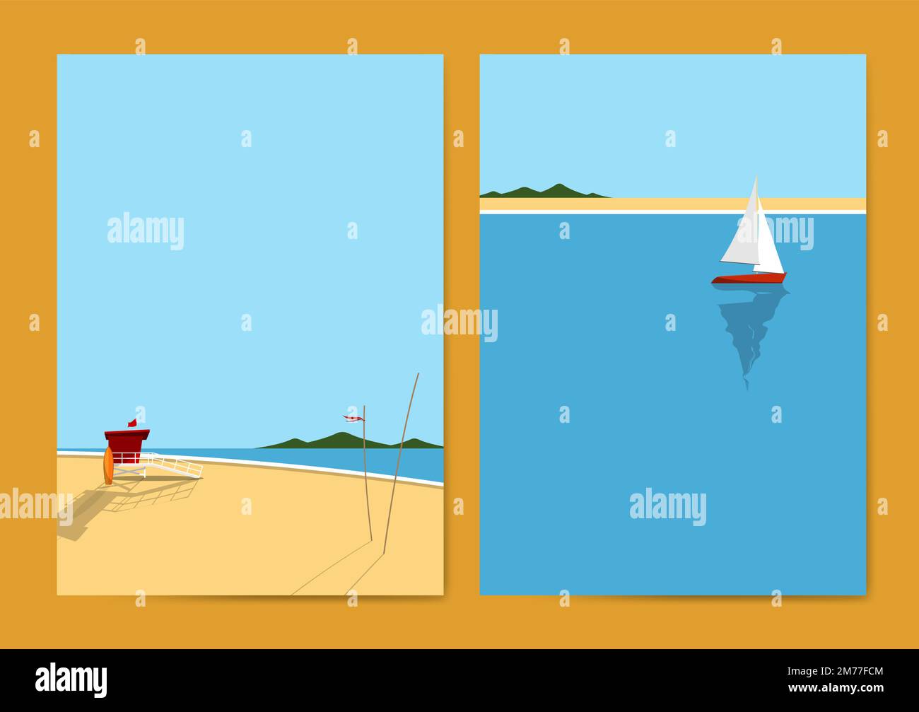 Tropical summer time card vectors Stock Vector Image & Art - Alamy