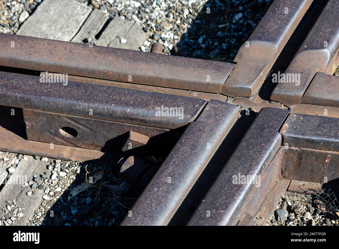 Intersection with the railroad hi-res stock photography and images - Alamy