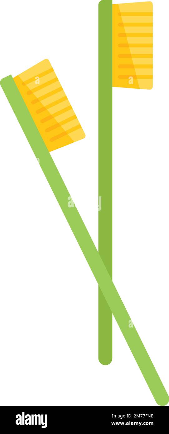 Eco toothbrush icon flat vector. Recycle container. Biodegradable ...