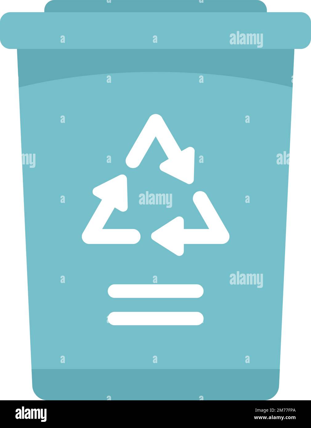 Recycle container icon flat vector. Eco bottle. Biodegradable plastic ...
