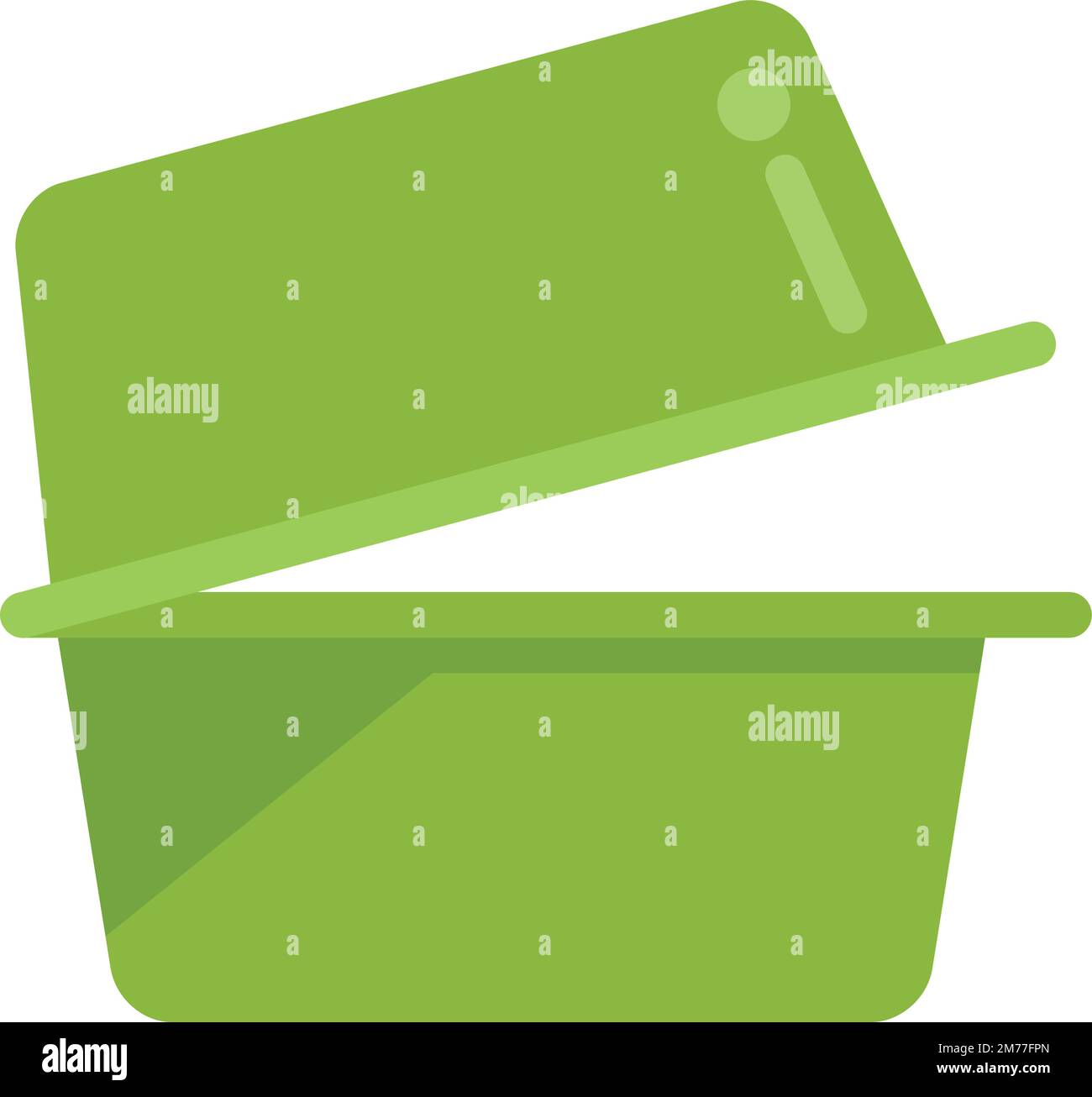 Food box icon flat vector. Eco recycle. Waste ocean isolated Stock ...