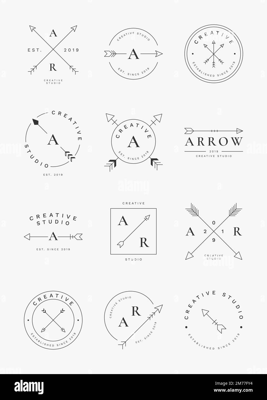 Branding arrow badge design collection vector Stock Vector Image & Art ...