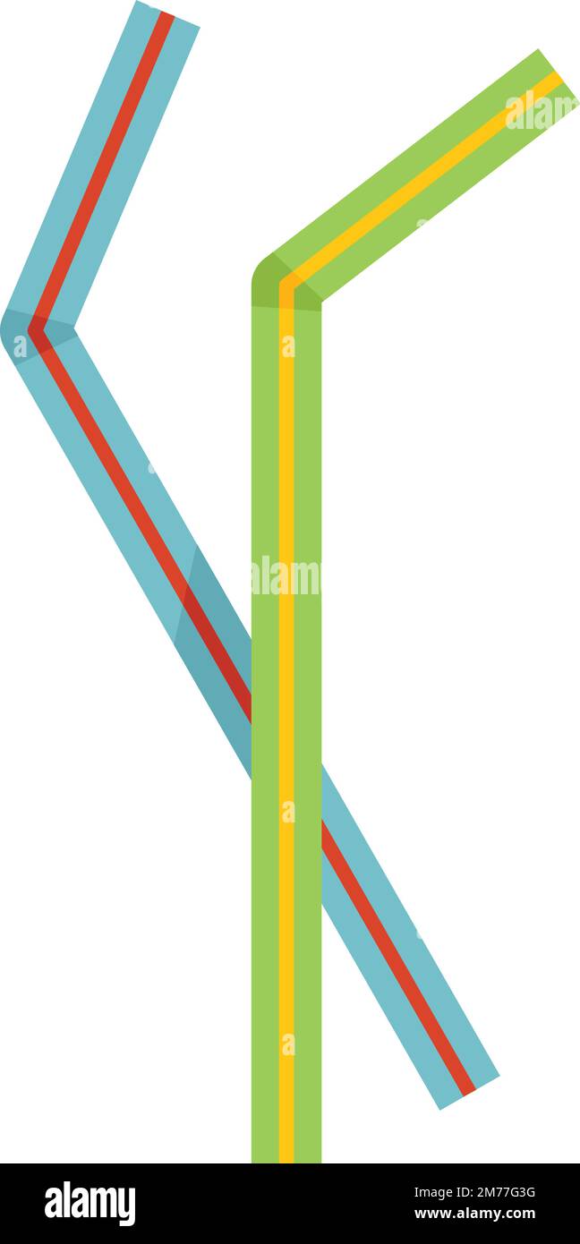 Biodegradable plastic tube icon flat vector. Eco recycle. Ocean waste ...