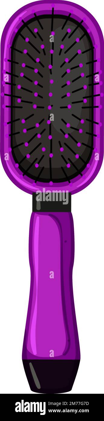 handle hair brush cartoon vector illustration Stock Vector Image & Art ...