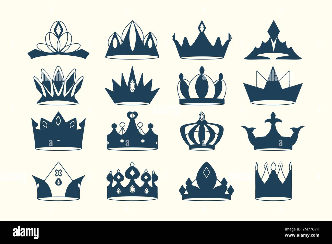 Luxurious royal crown designs vector collection Stock Vector Image ...