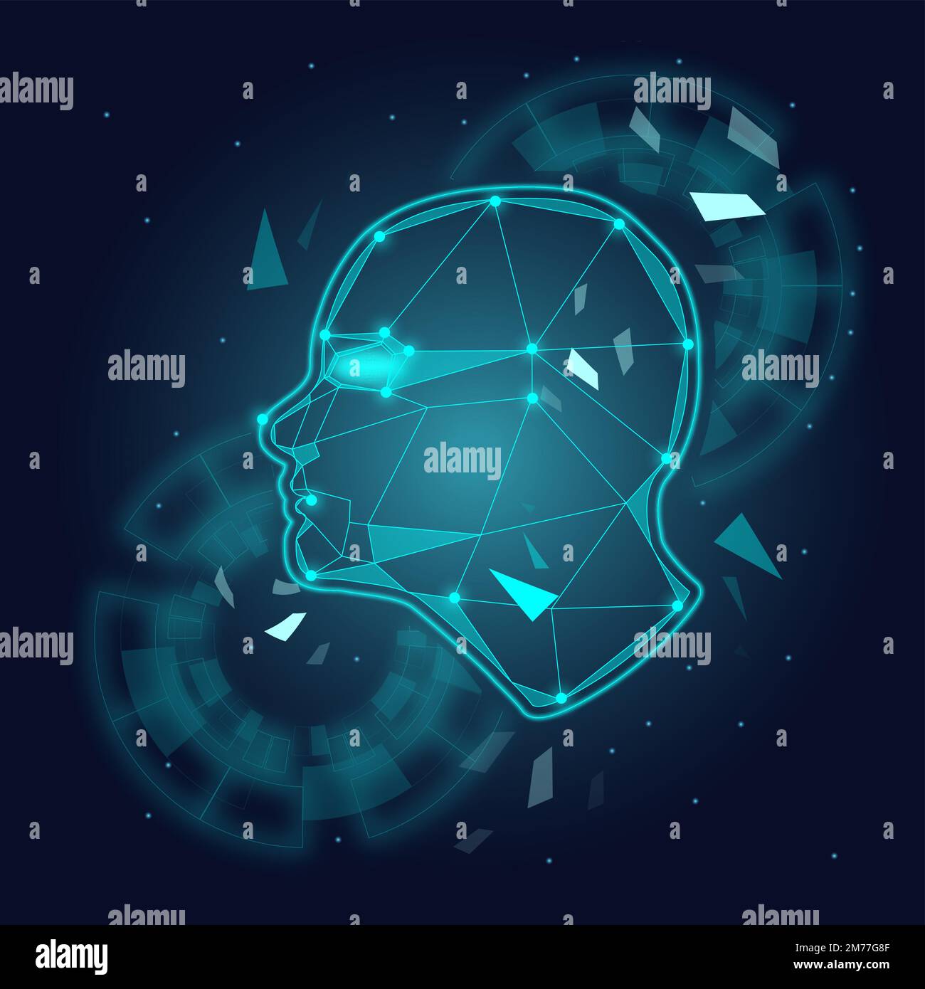 Artificial intelligence brain robotic system vector Stock Vector Image ...
