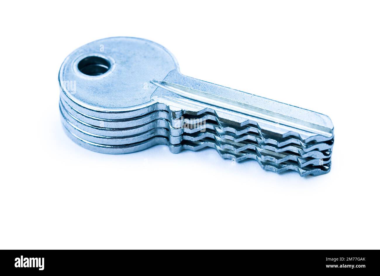 stack of keys blue tonned Stock Photo - Alamy