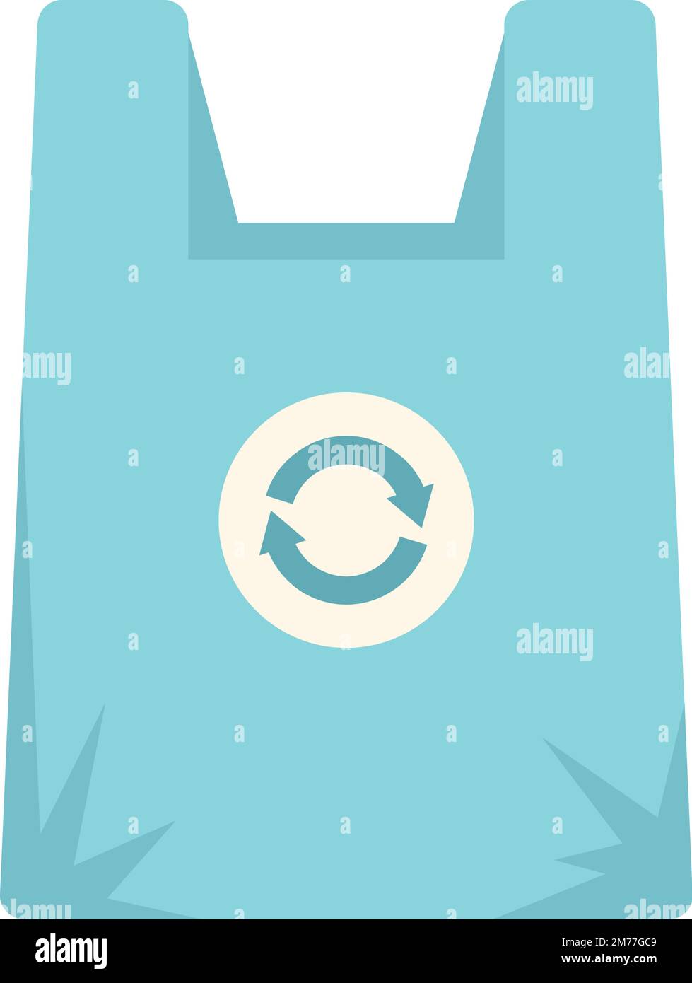 Recycle bag icon flat vector. Eco waste. Biodegradable plastic isolated ...
