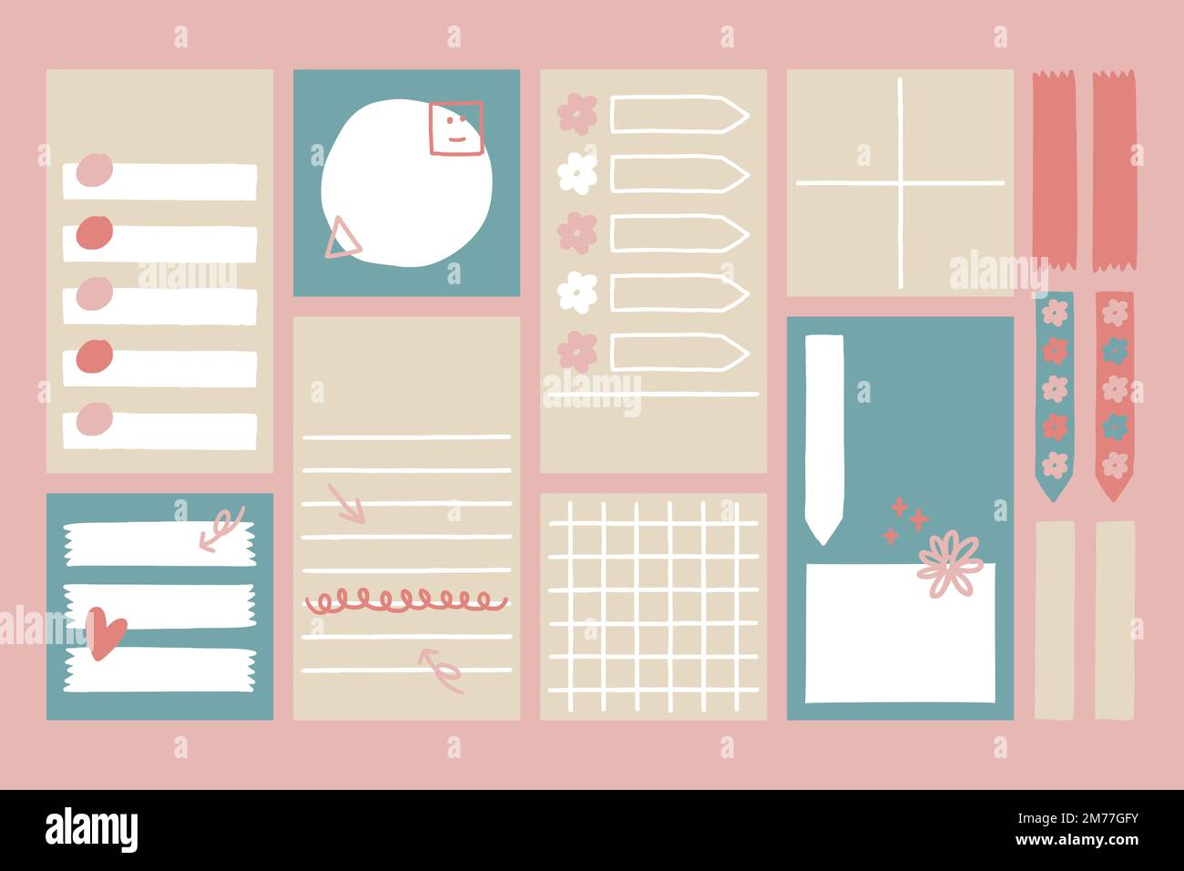 Sticky note doodle collection vectors Stock Vector Image & Art - Alamy