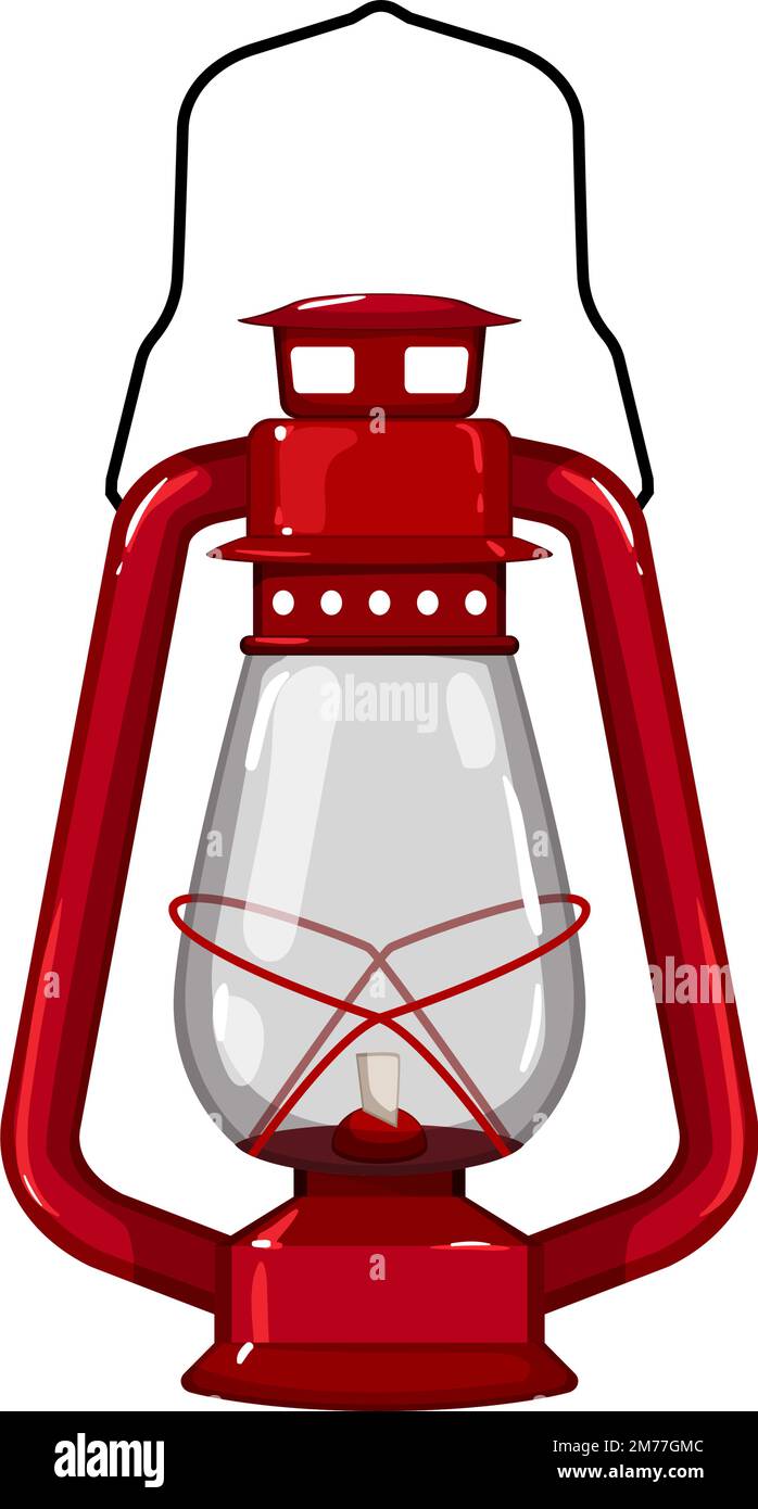 ancient kerosene lamp cartoon vector illustration Stock Vector Image ...