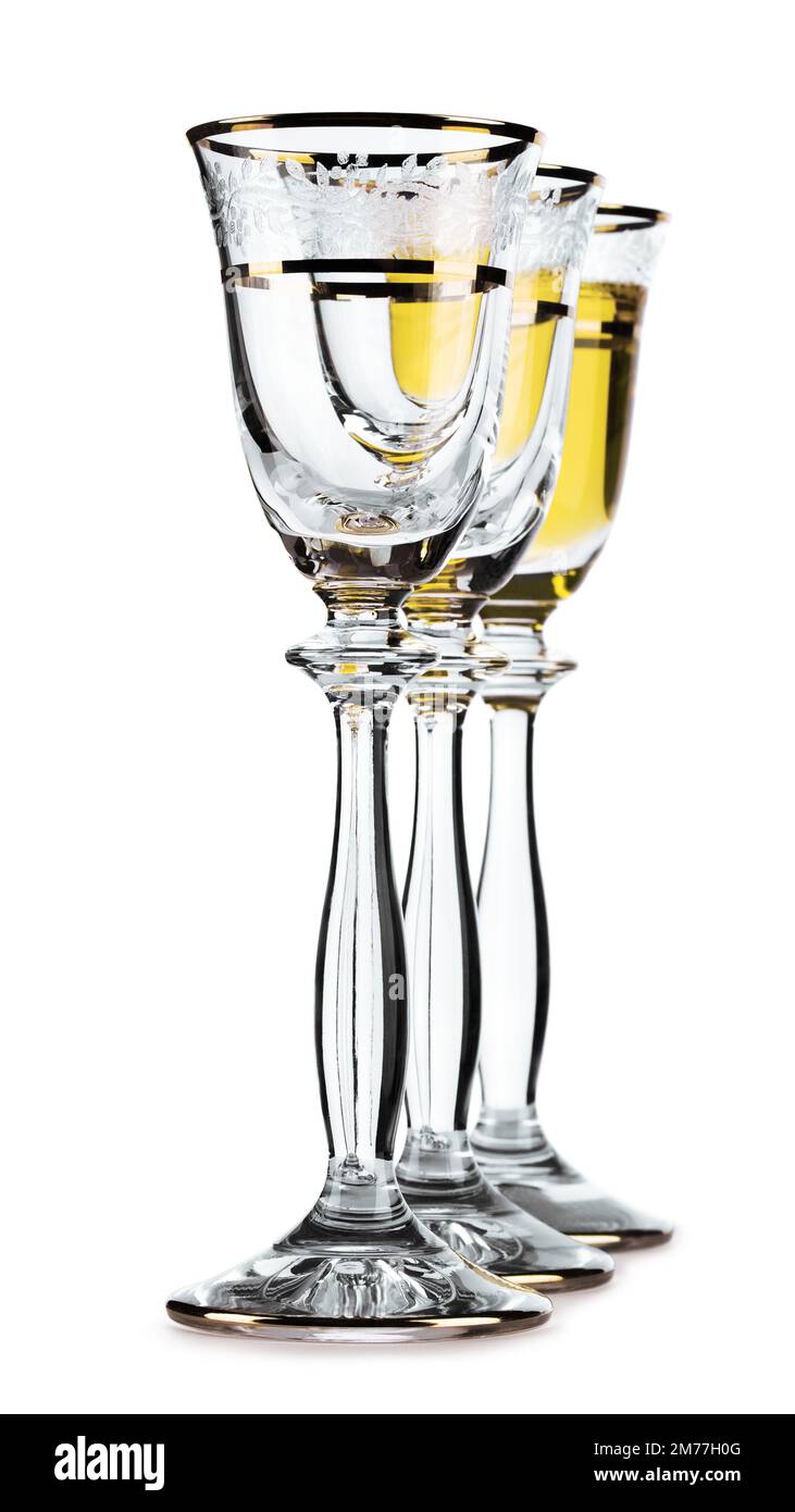 Wine glass half empty Cut Out Stock Images & Pictures - Alamy