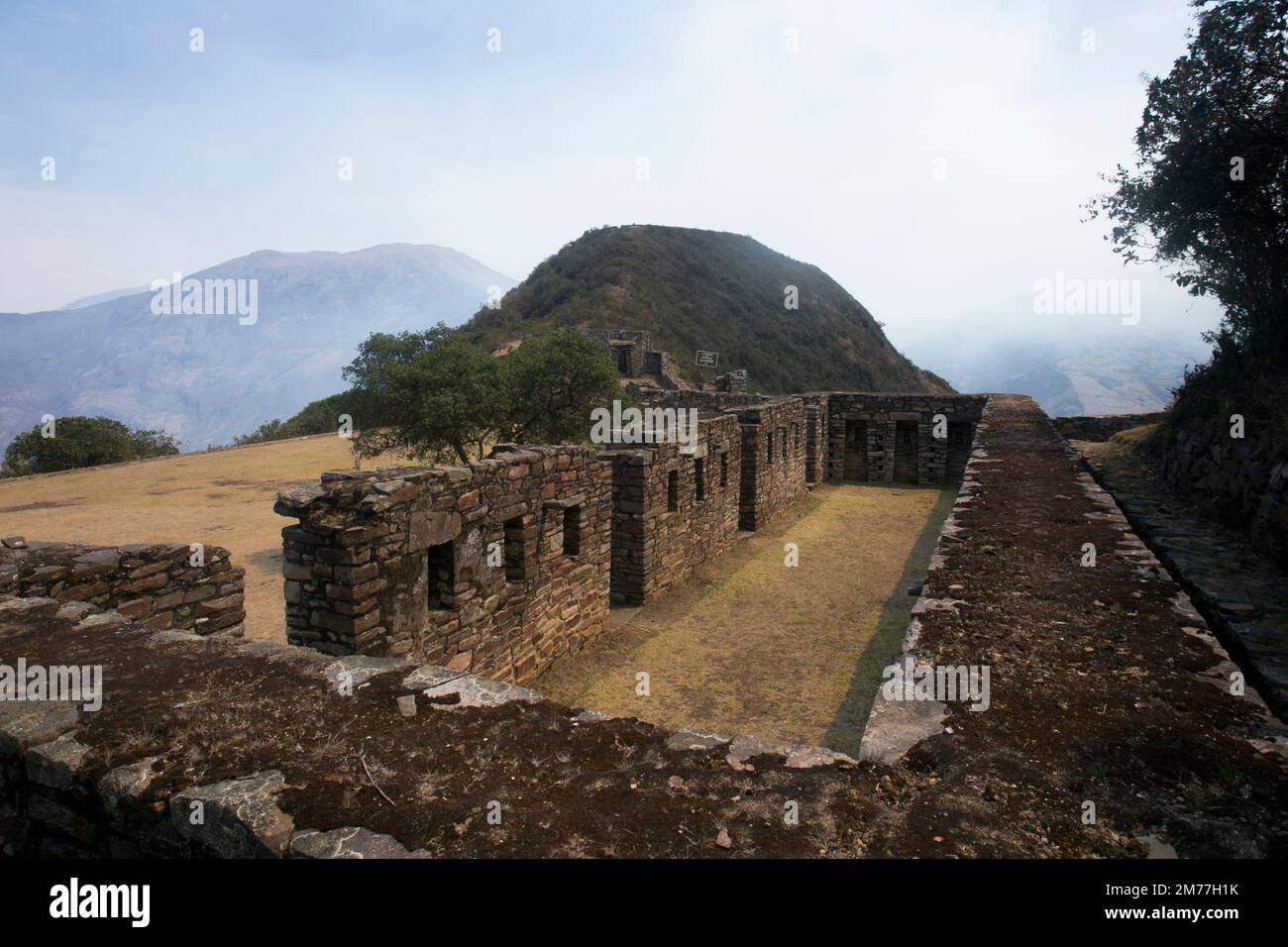 Ruins of Choquequirao, an Inca archaeological site in Peru, similar in ...