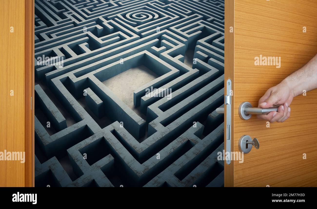 Labyrinth wallpaper hi-res stock photography and images - Alamy