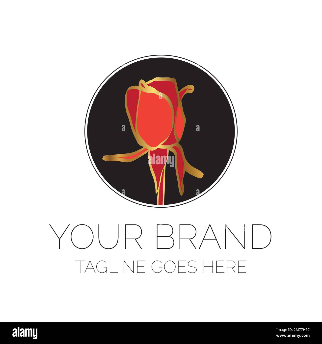 Rose logo Stock Vector Images - Alamy