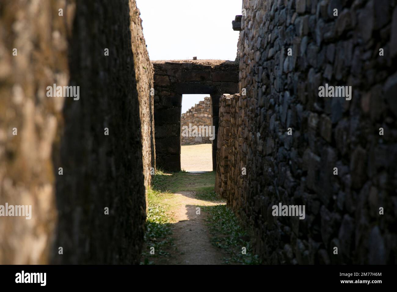 Ruins of Choquequirao, an Inca archaeological site in Peru, similar in ...
