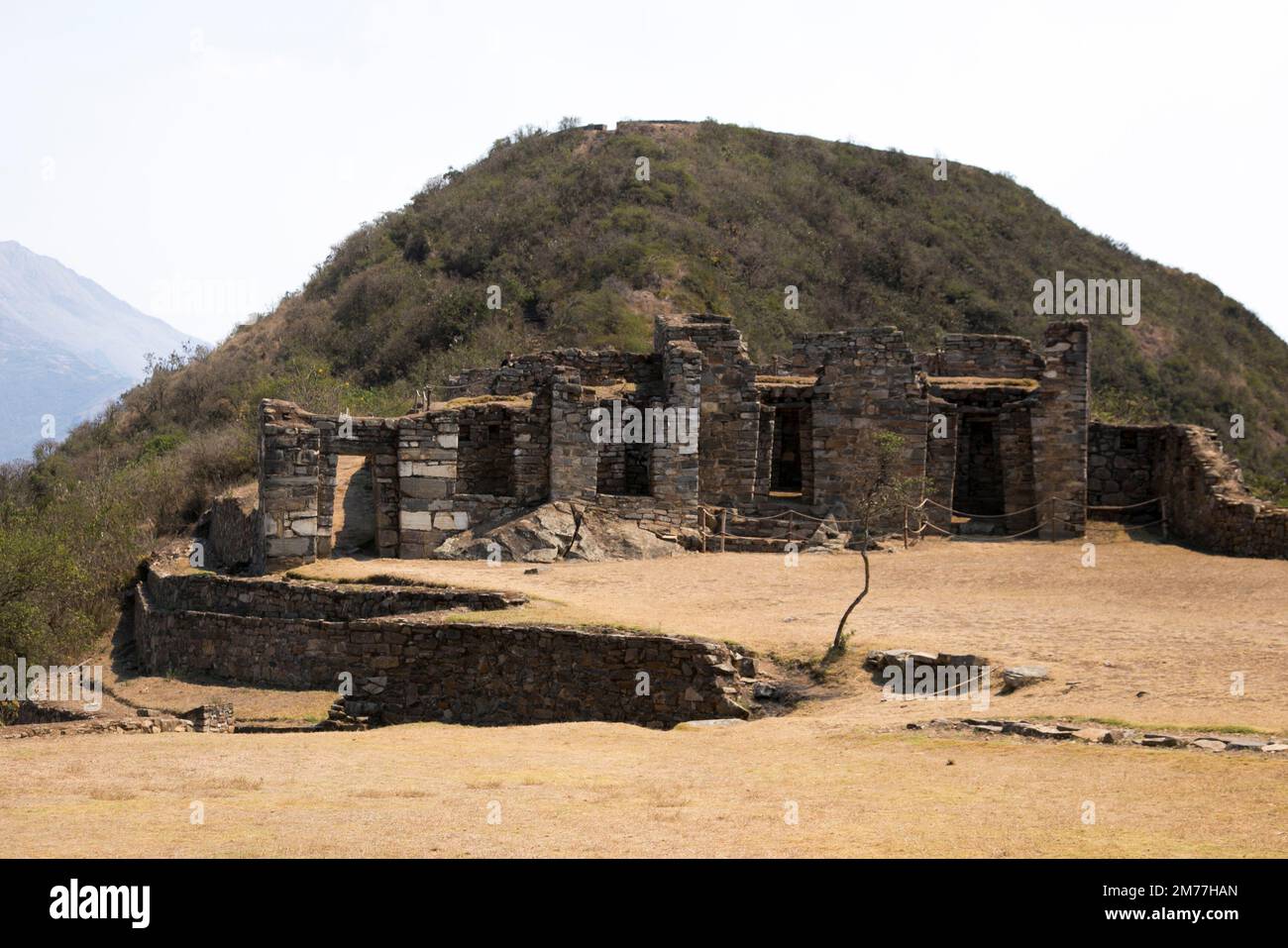 Ruins of Choquequirao, an Inca archaeological site in Peru, similar in ...