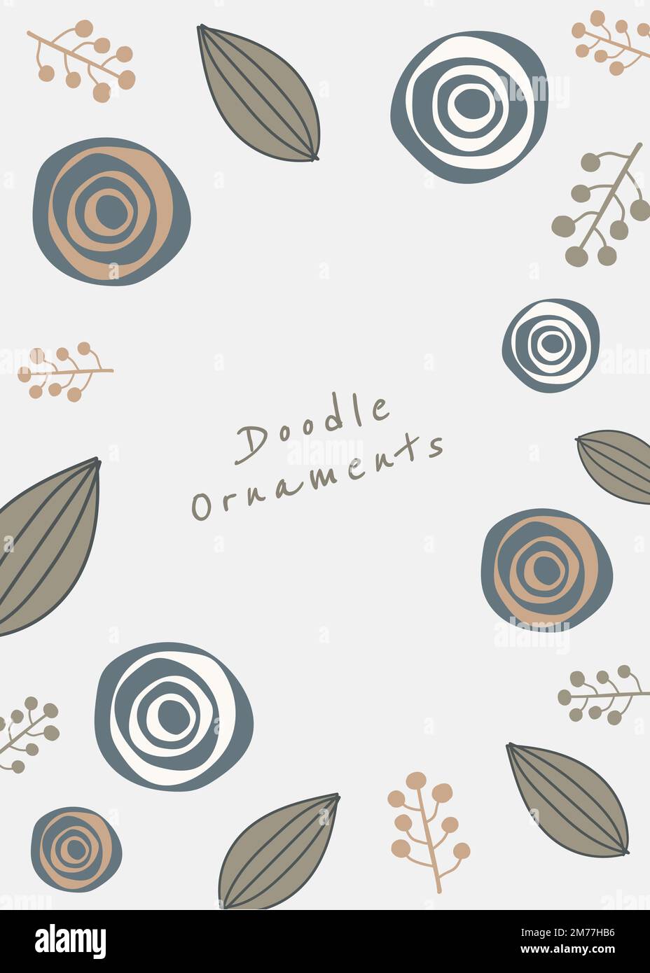 Natural patterned doodle background vector Stock Vector Image & Art - Alamy