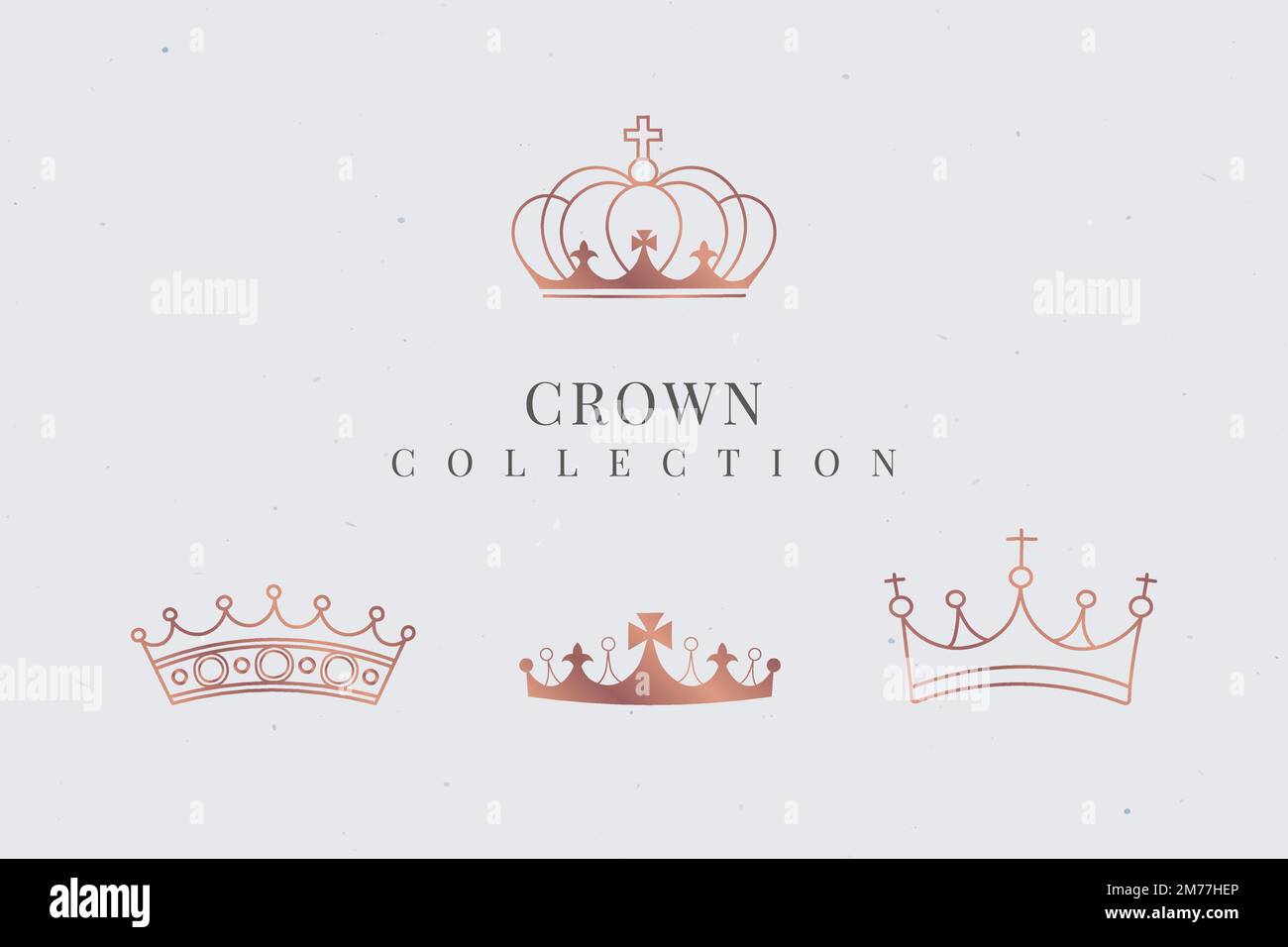 Rose gold crown collection vector Stock Vector Image & Art - Alamy