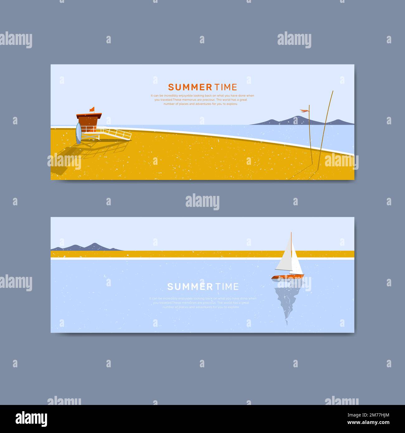 Summer time holiday boat Stock Vector Images - Alamy