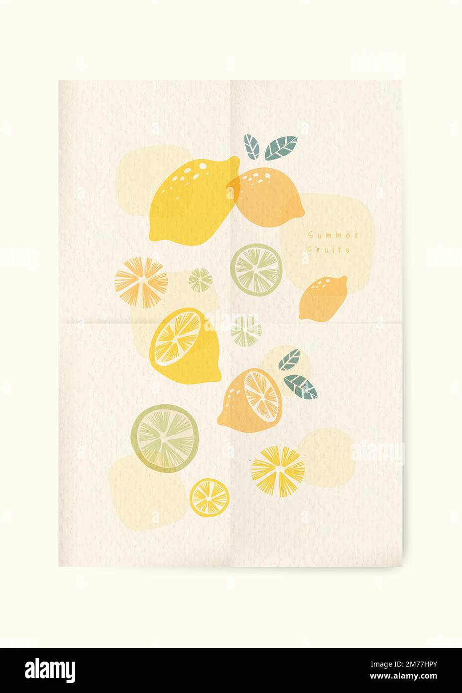 Lemon patterned background with design space vector Stock Vector Image ...
