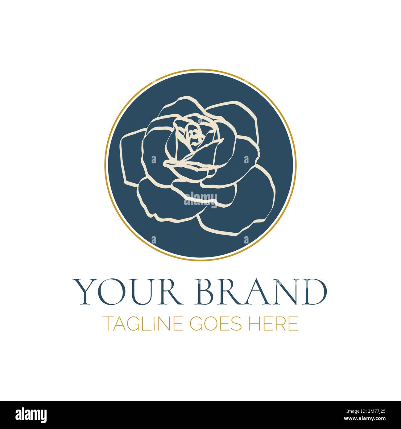 Blue Rose Flower Logo Design Stock Vector Image & Art - Alamy