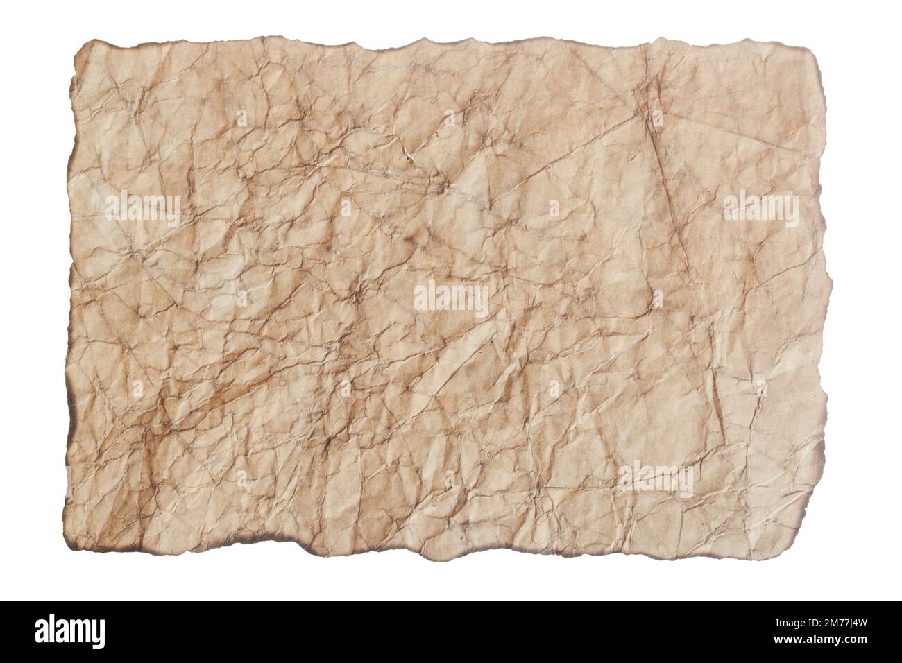 Vintage crumpled paper isolated hi-res stock photography and images - Alamy