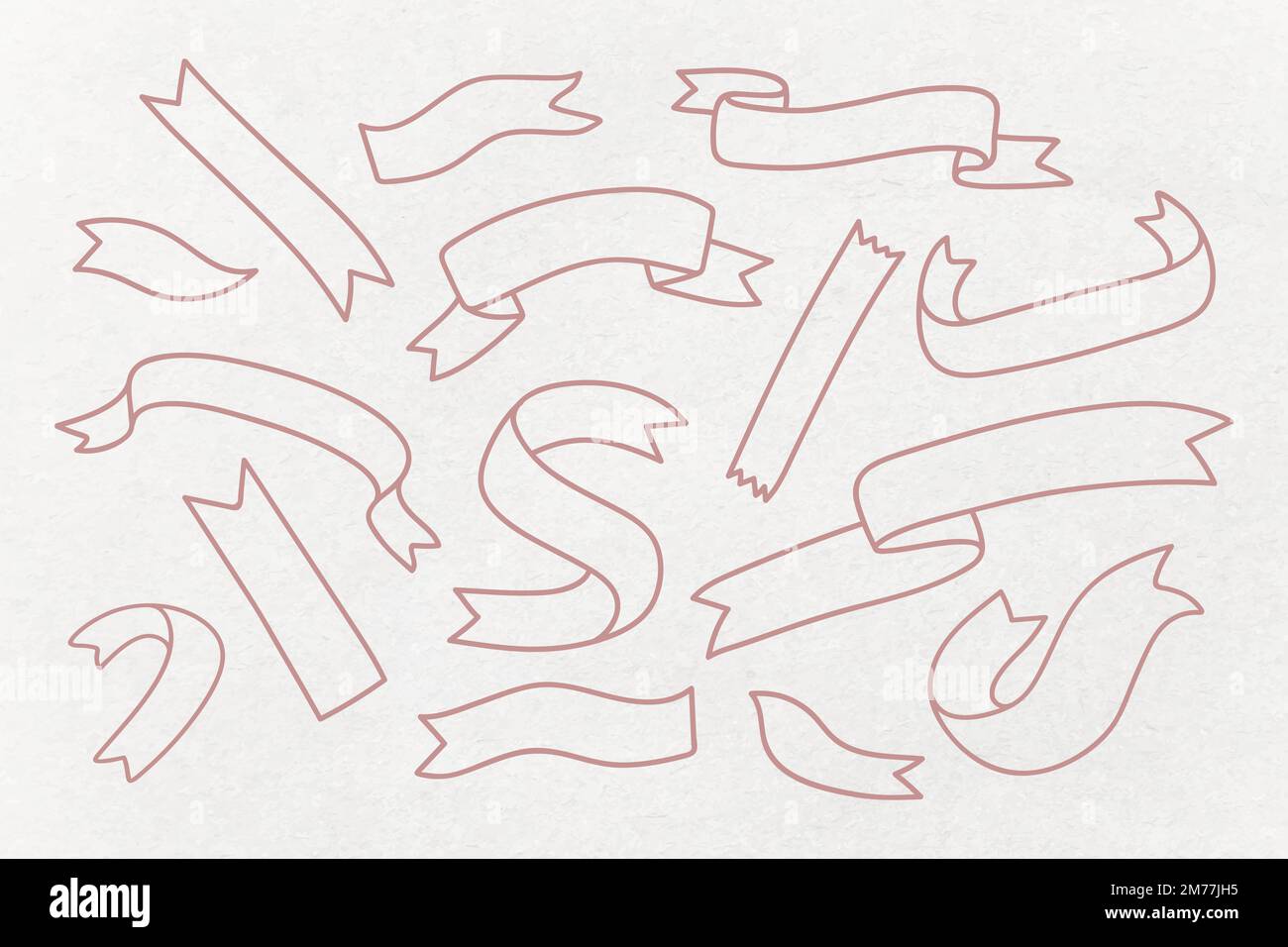 Hand drawn ribbon collection vector Stock Vector Image & Art - Alamy