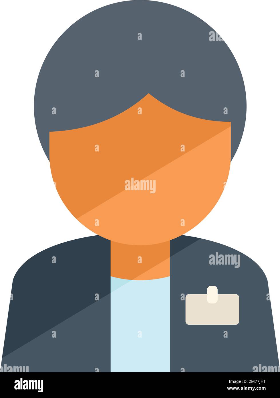 Secret woman agent icon flat vector. Service support. Web contact ...