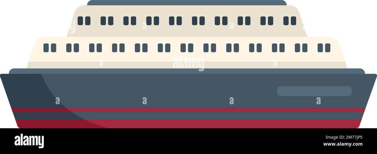 Ferry icon flat vector. Ship river. Water boat isolated Stock Vector ...