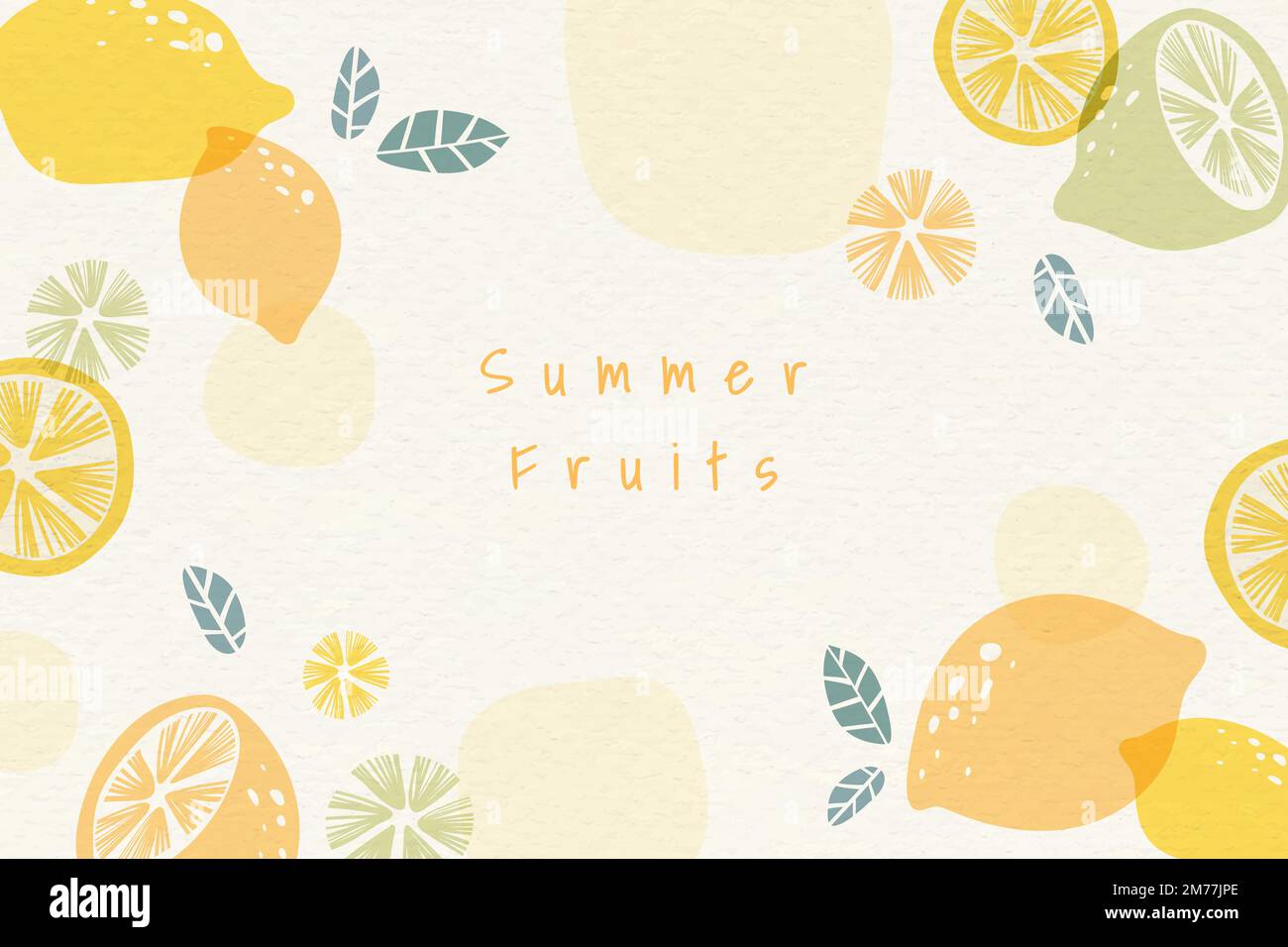 Lemon patterned background with design space vector Stock Vector Image ...