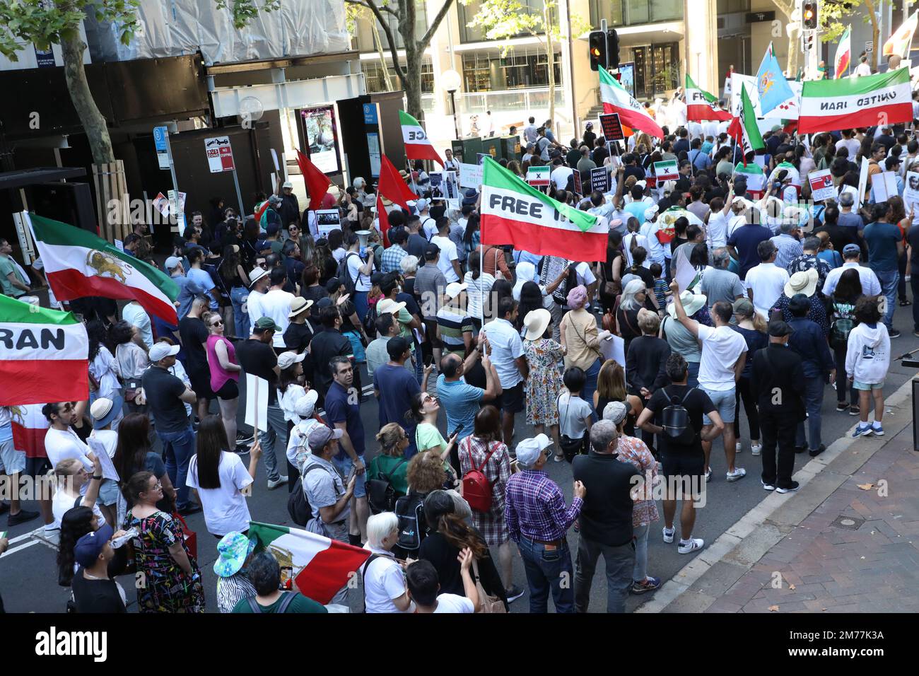 Sydney, Australia. 8th January 2023. Iranians protest against the ...