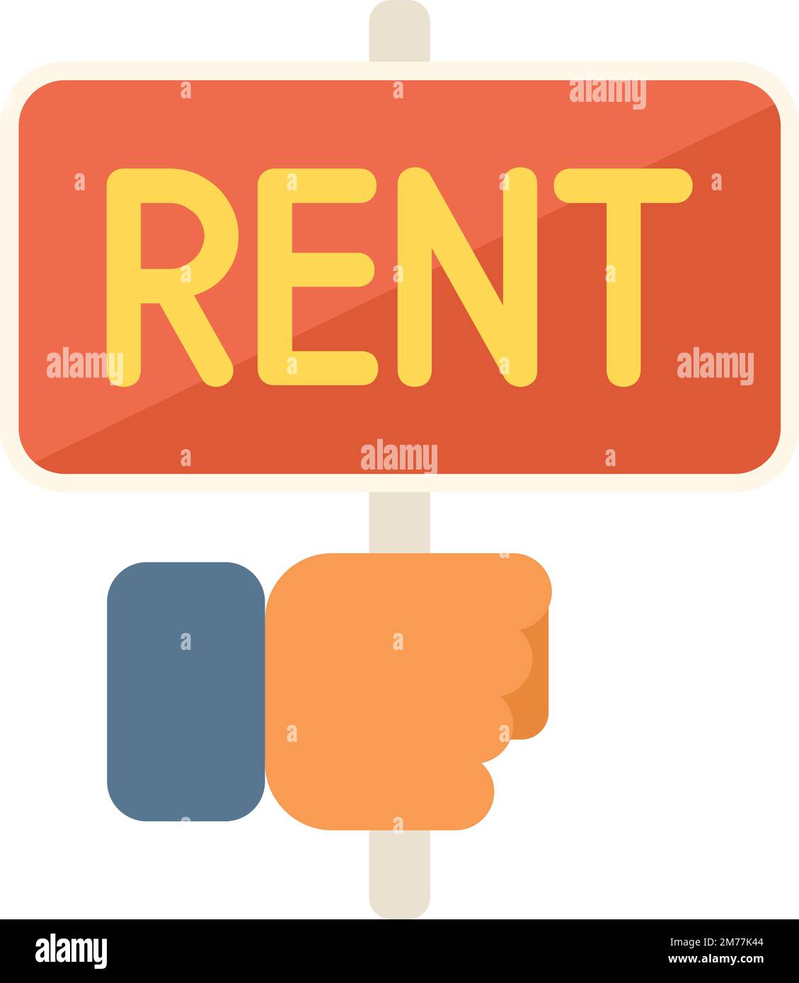 Rent board icon flat vector. Service support. Call center isolated ...