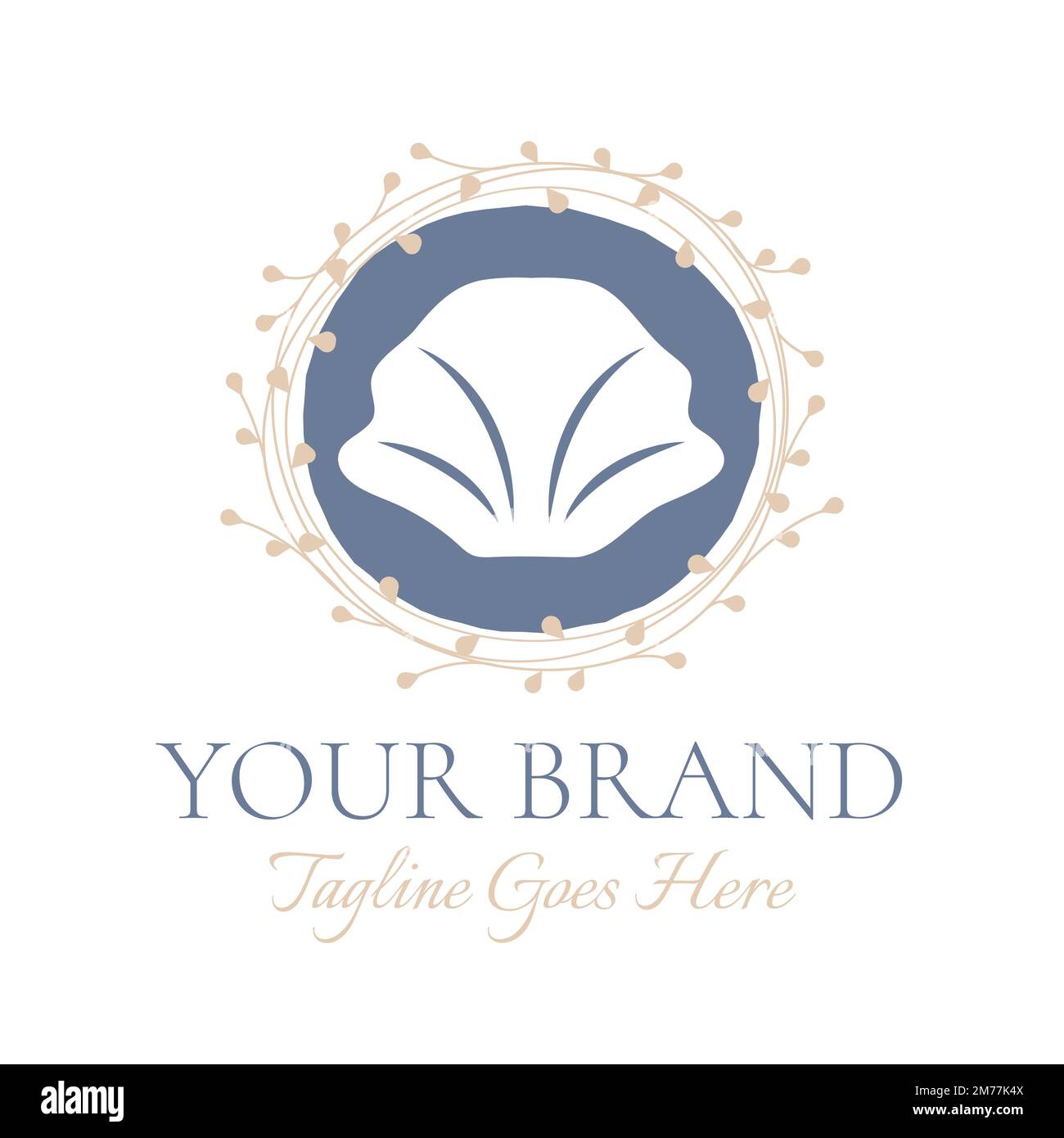 Blue Shell Logo Design. Vintage Style Icon Stock Vector Image & Art - Alamy