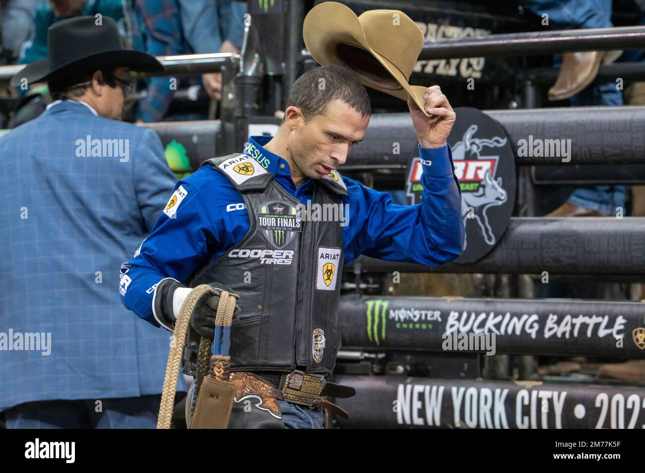 New York, United States. 07th Jan, 2023. Eduardo Aparecido rides ...