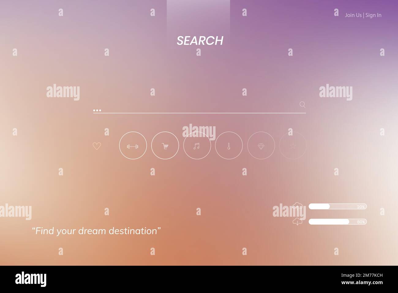 Find your dream destination on a search engine vector Stock Vector ...