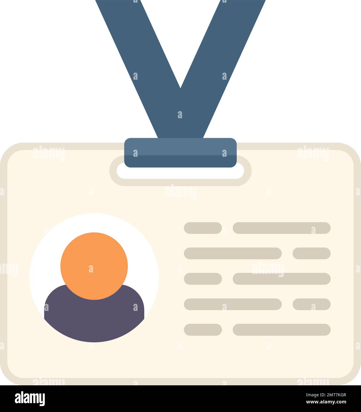 Agent id card icon flat vector. Secret service. Call center isolated ...