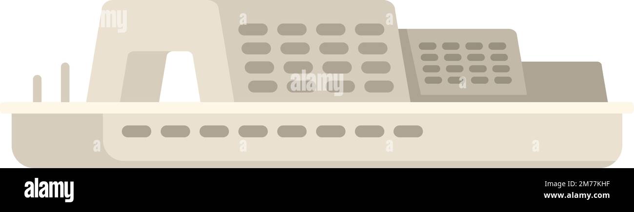 Water ferry boat icon flat vector. River ship. Sea steamboat isolated ...