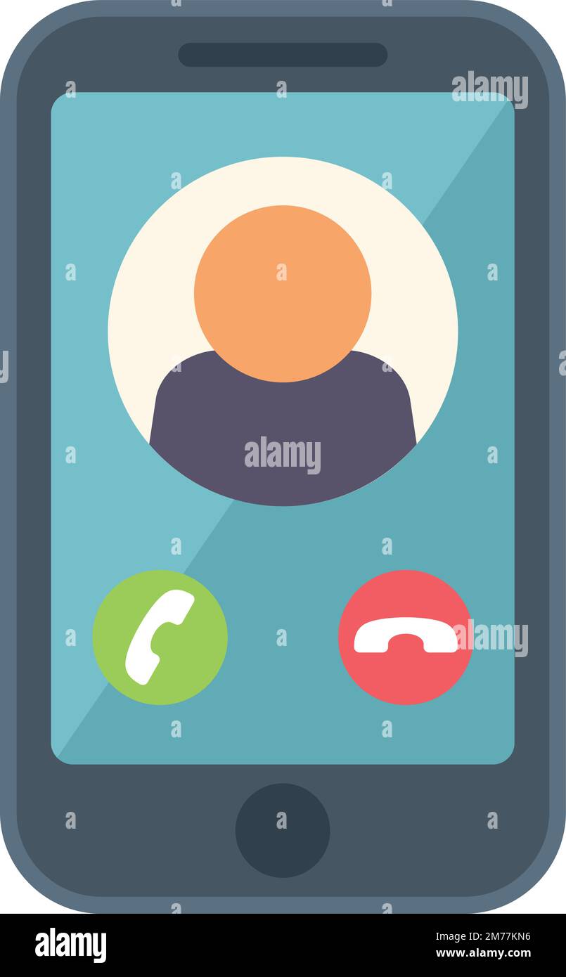 Agent phone call icon flat vector. Secret service. Support person ...