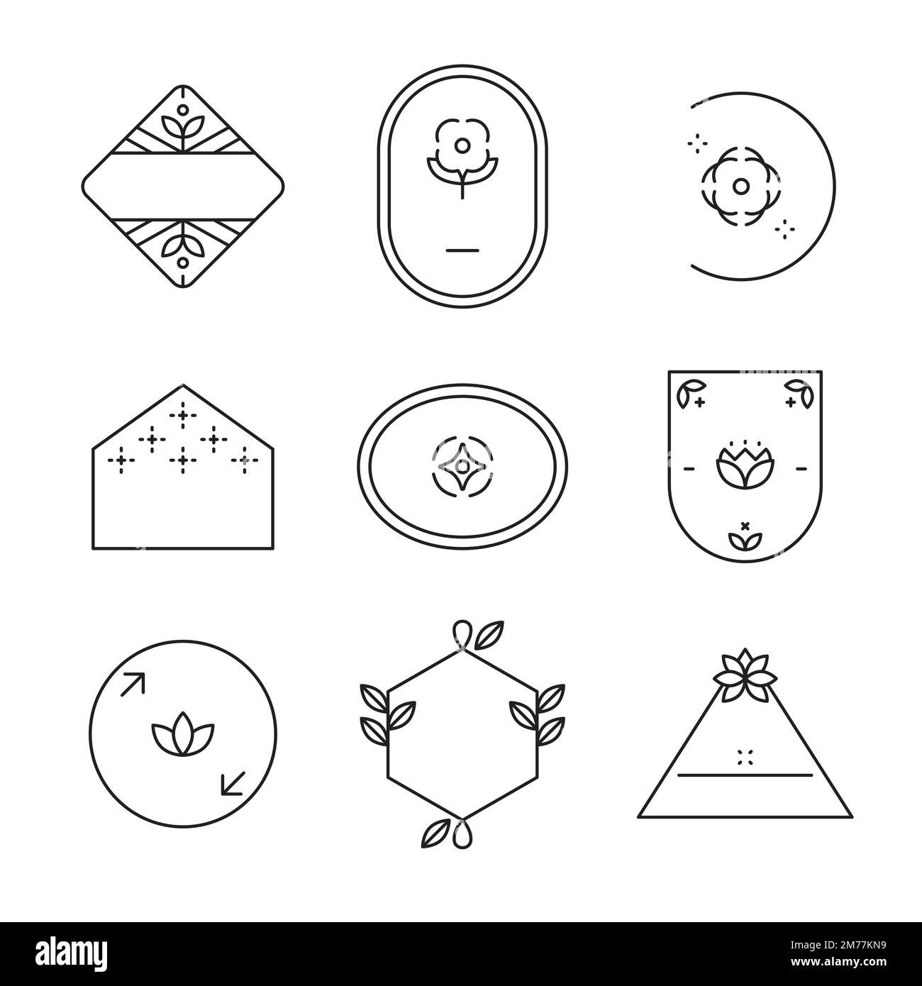 Geometric shaped badge collection vector Stock Vector Image & Art - Alamy