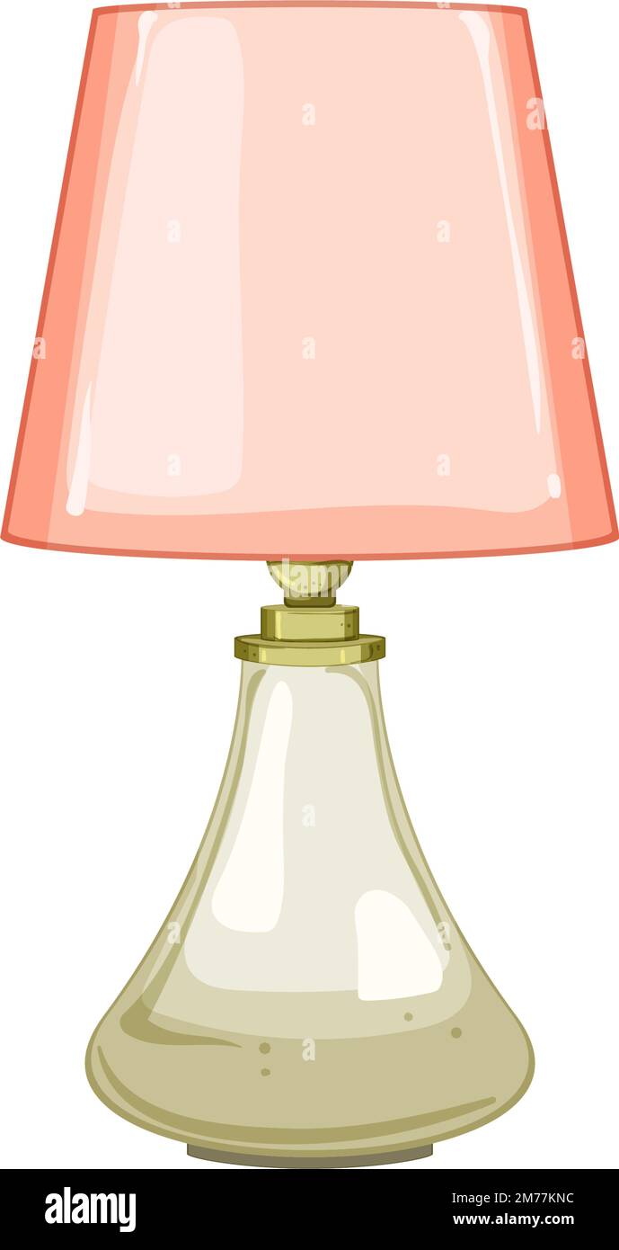 decoration lamp table cartoon vector illustration Stock Vector Image ...