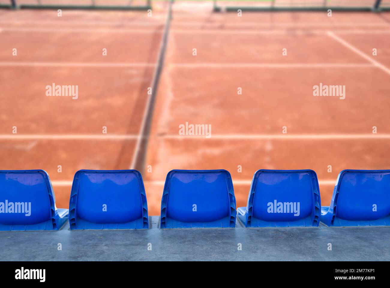 Empty tennis court Stadium red - sporting events with no people or ...