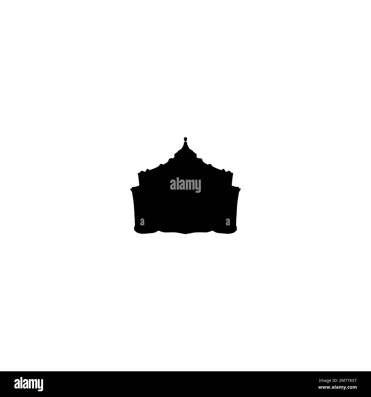 Castle icon. Simple style historical poster background symbol. Castle ...