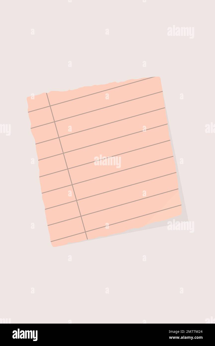 Torn pink notepaper template vector Stock Vector Image & Art - Alamy