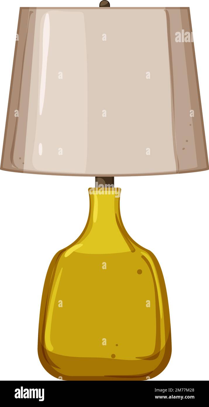 electric lamp table cartoon vector illustration Stock Vector Image ...
