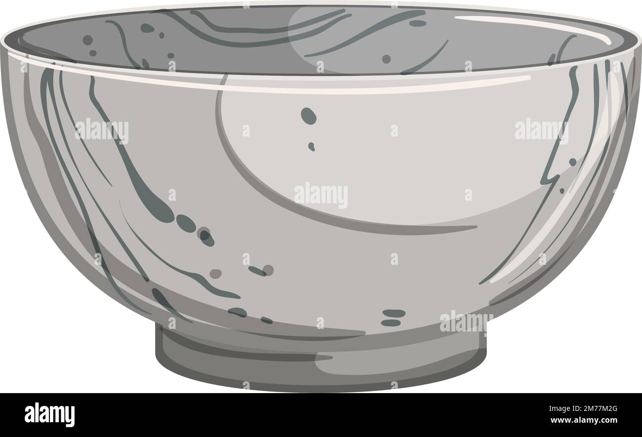 stone marble bowl cartoon vector illustration Stock Vector Image & Art ...