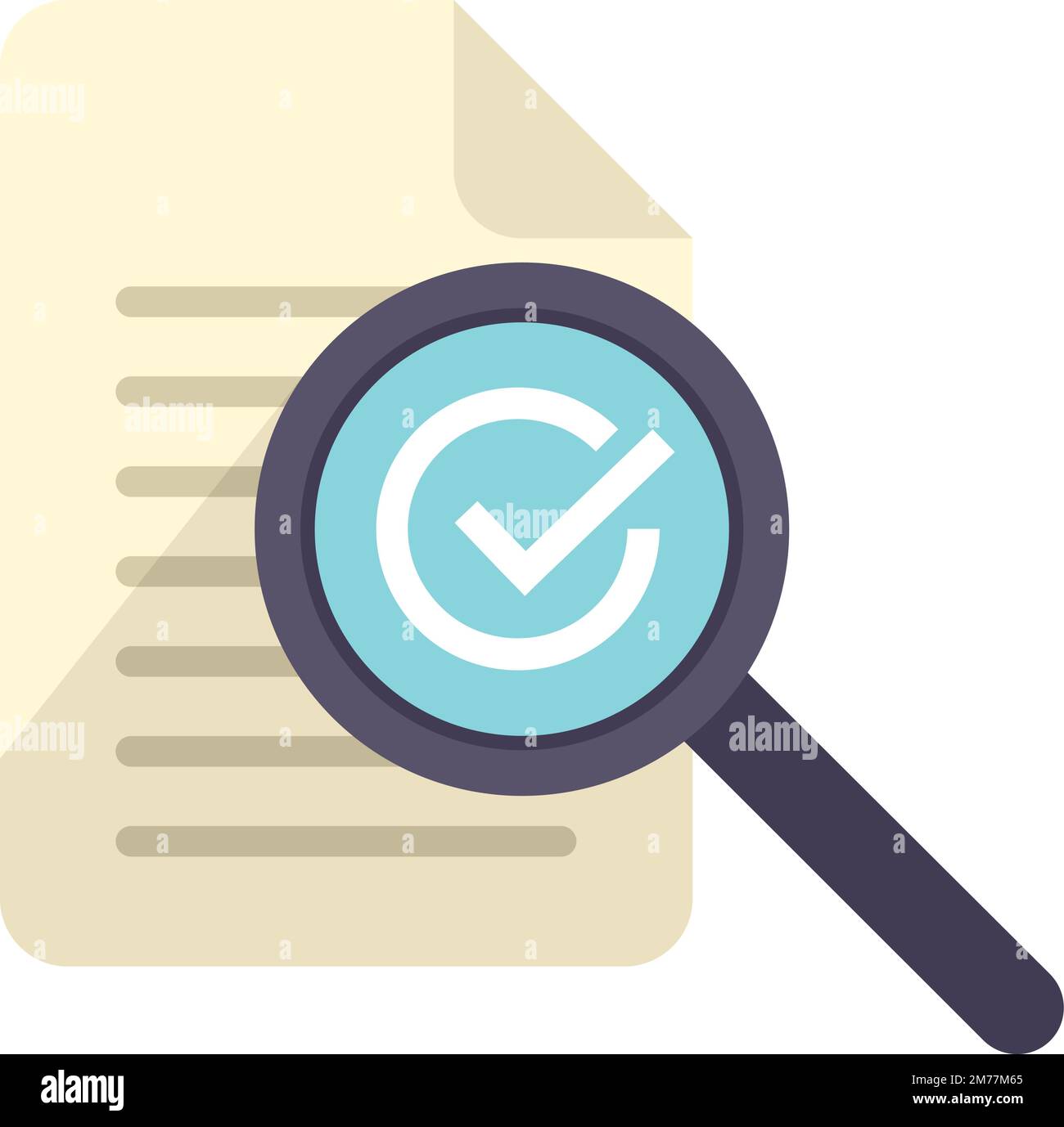 Control papers icon flat vector. Work trust. Complete expert isolated ...
