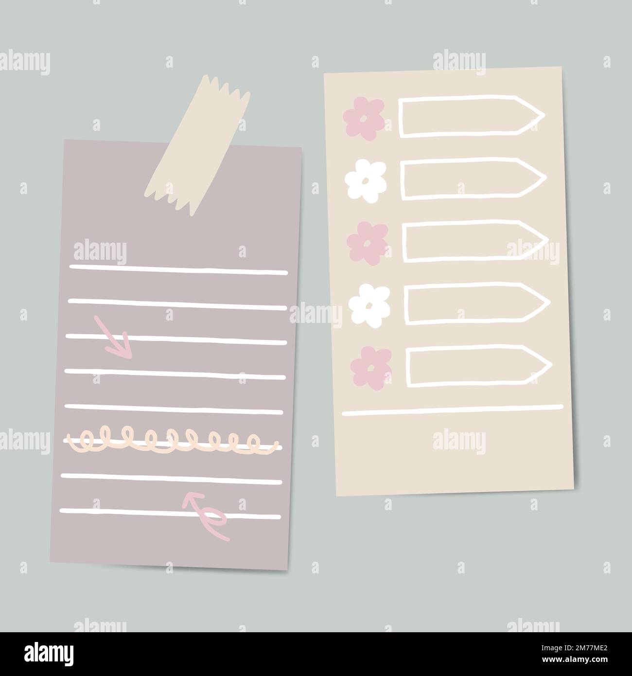 Sticky note doodle collection vectors Stock Vector Image & Art - Alamy